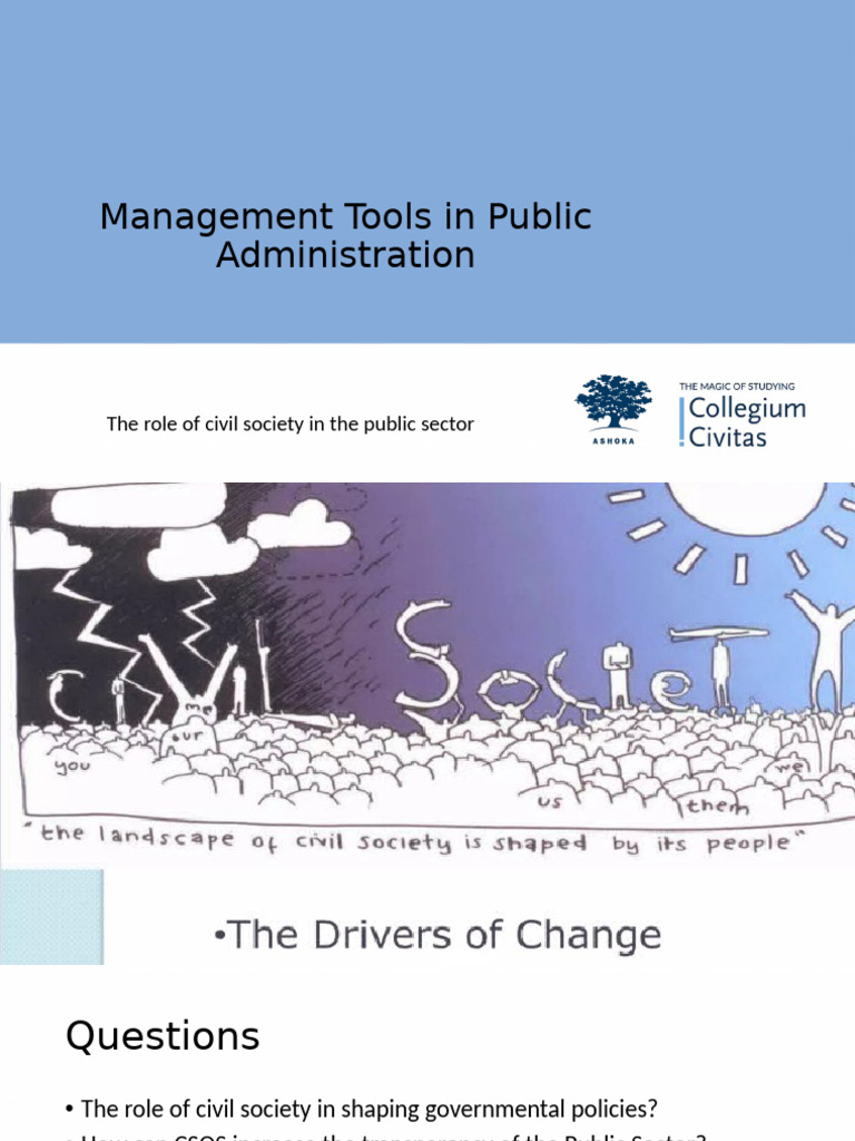 The Role of Civil Society in Public Sector June 2024 | PDF | Civil Society | Governance