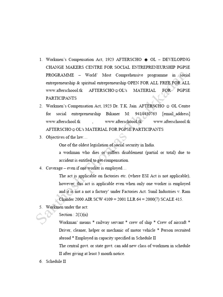 Workmens Compensation Act | PDF