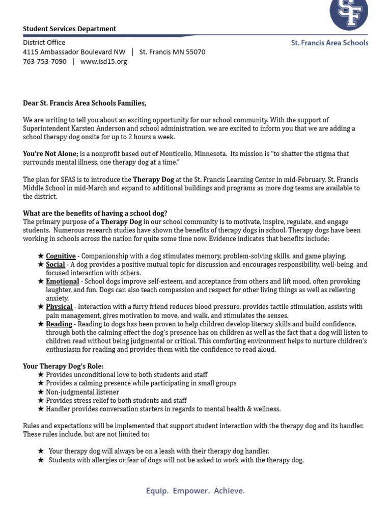 2024-02-02-12-40-29 - SFAS Therapy Dog Family Notification | PDF | Dogs ...