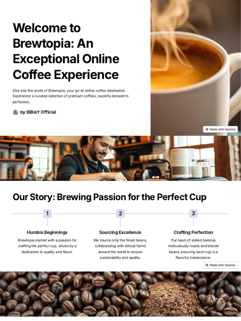 Welcome-to-Brewtopia-An-Exceptional-Online-Coffee-Experience | PDF | Coffee | Hot Drinks