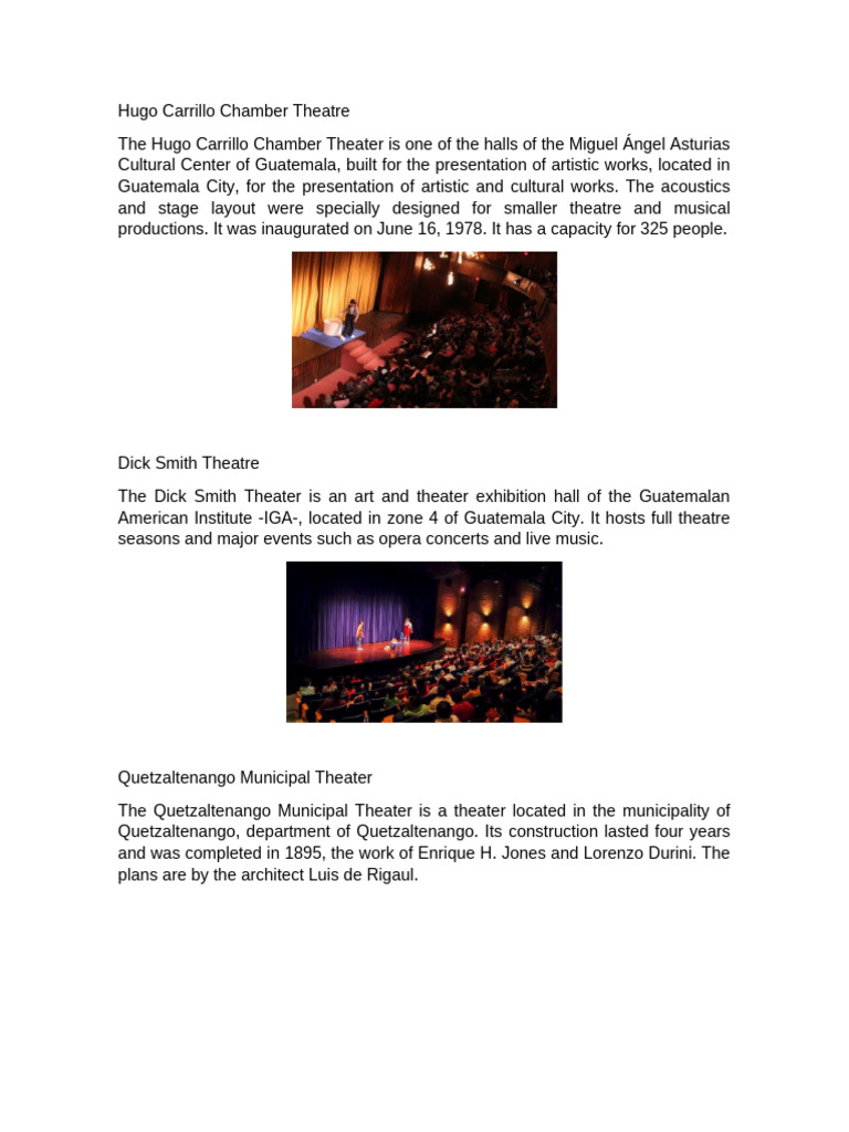 Hugo Carrillo Chamber Theater | PDF