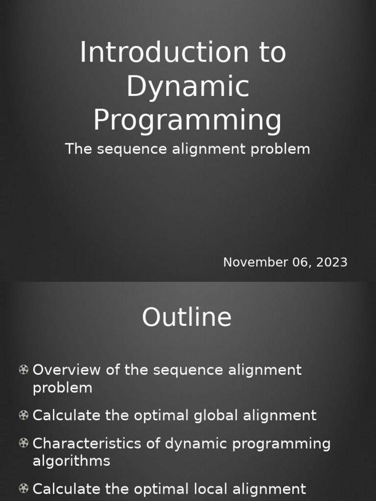 Lecture 5 Introduction Dynamic Programming | PDF | Sequence Alignment ... Lecture 5 Introduction Dynamic Programming | PDF | Sequence Alignment ...
