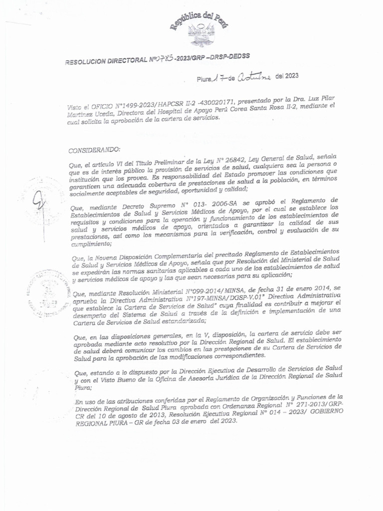 4860074 Cartera de Servicios Aprobada Por Diresa | PDF