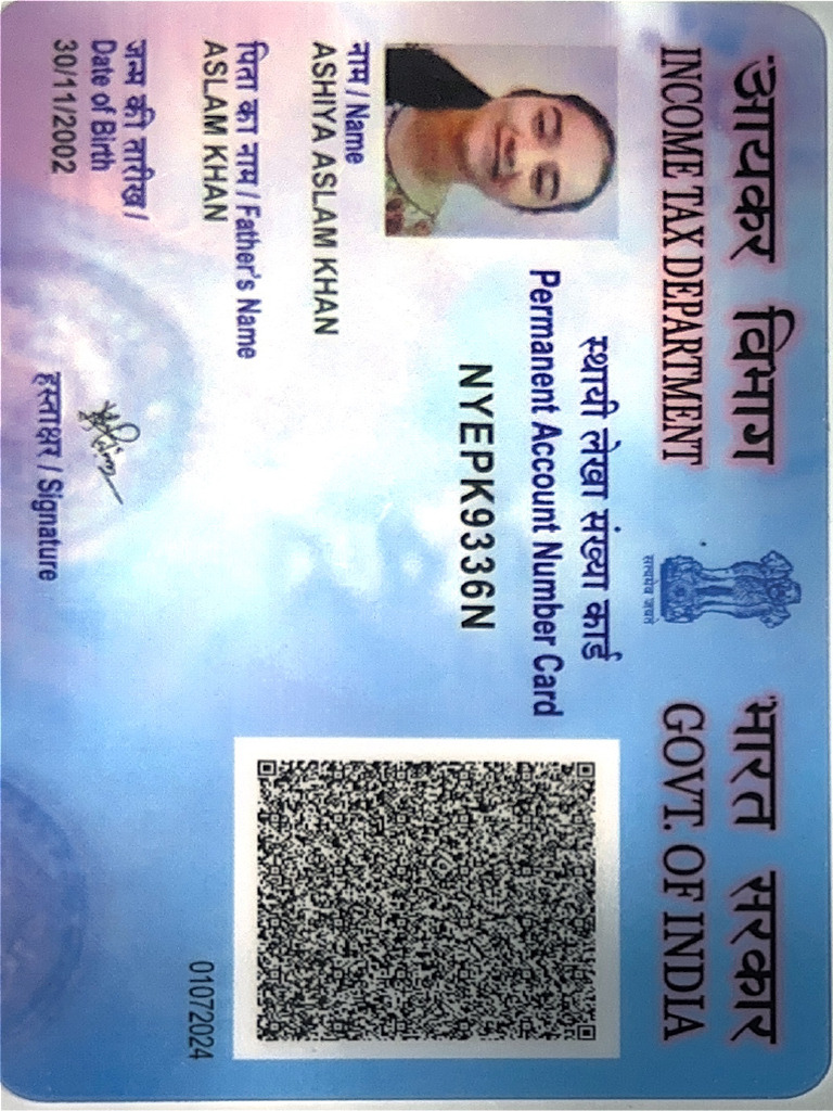 Ashiya Pan Card | PDF
