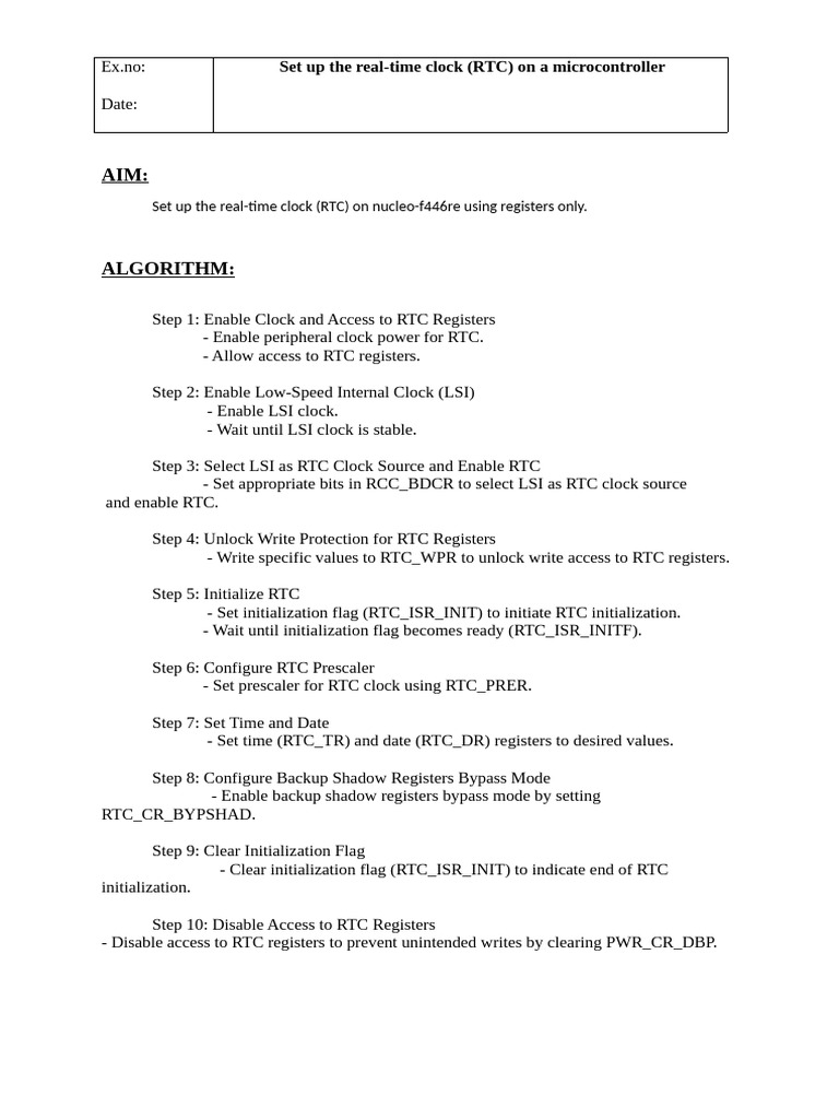 Team-8 Ex-07 (config RTC) | PDF | Integrated Circuit | Digital Electronics