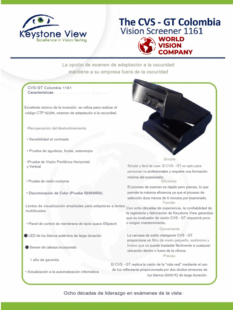 Visiometro Keystone | PDF | Percepción visual | Diodo emisor de luz