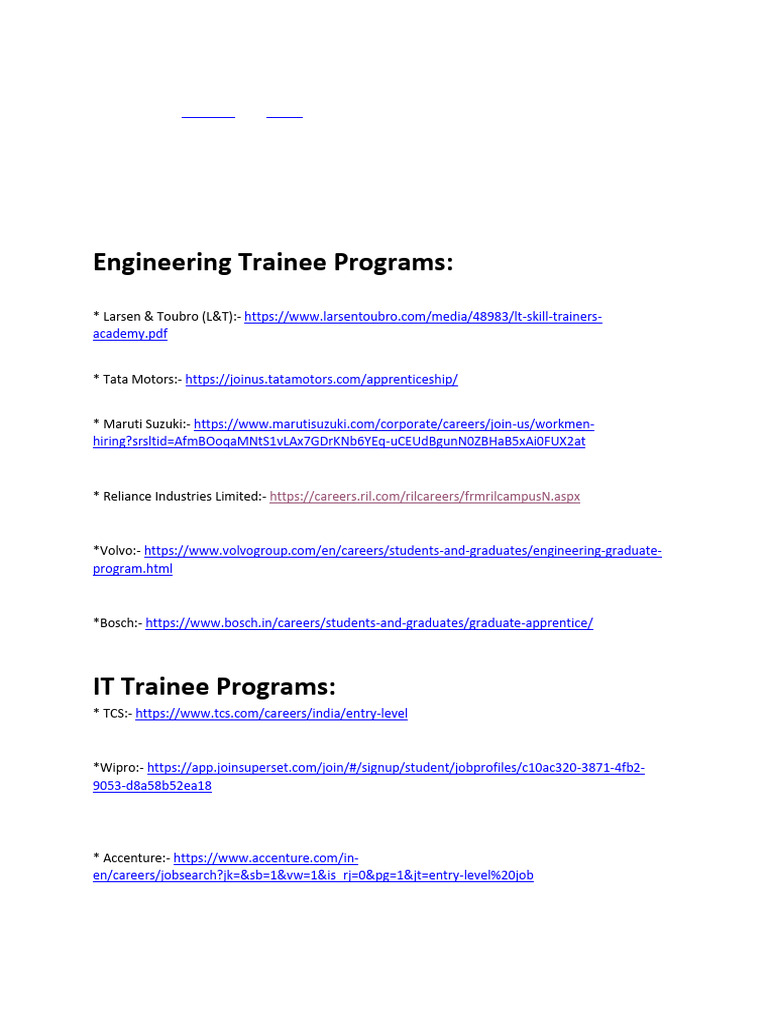 Internship & Training Program | PDF