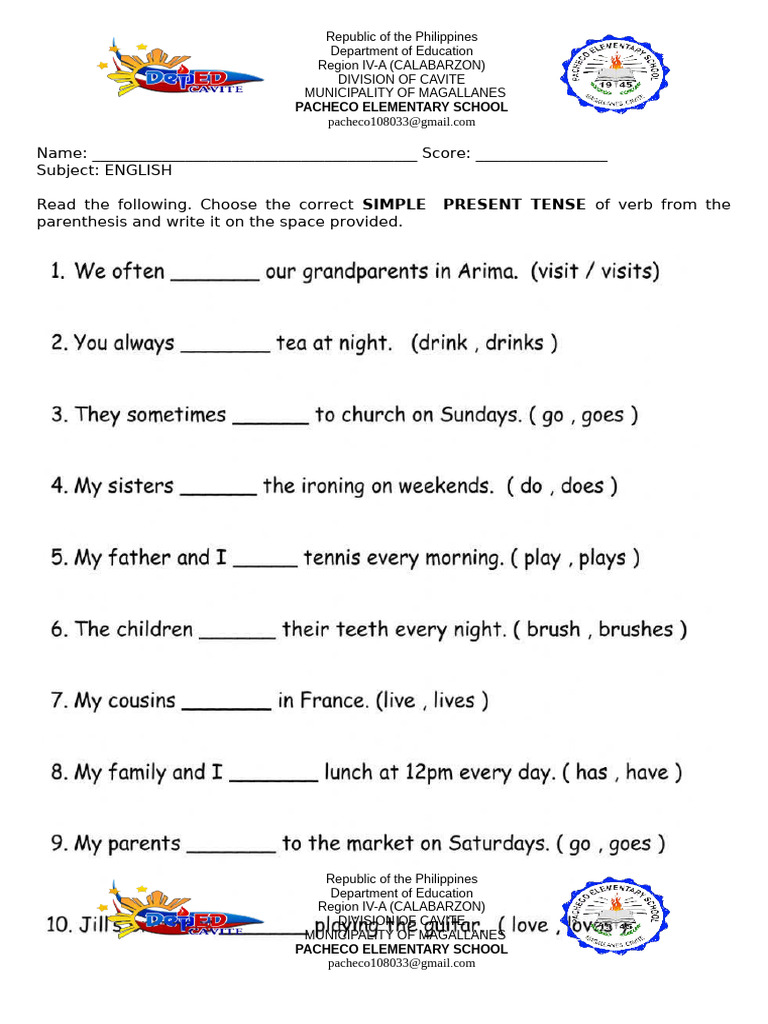 PRESENT, PAST, FUTURE TENSE OF VERB | PDF | Grammar | Language Mechanics