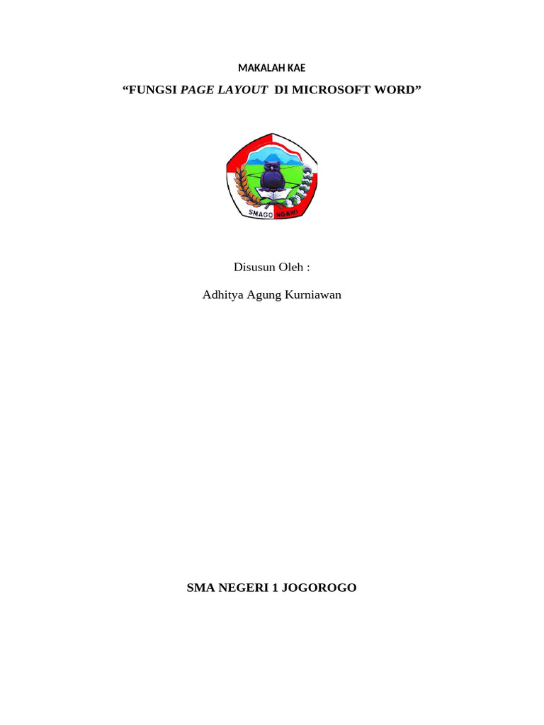 Fungsi Page Layout Word | PDF