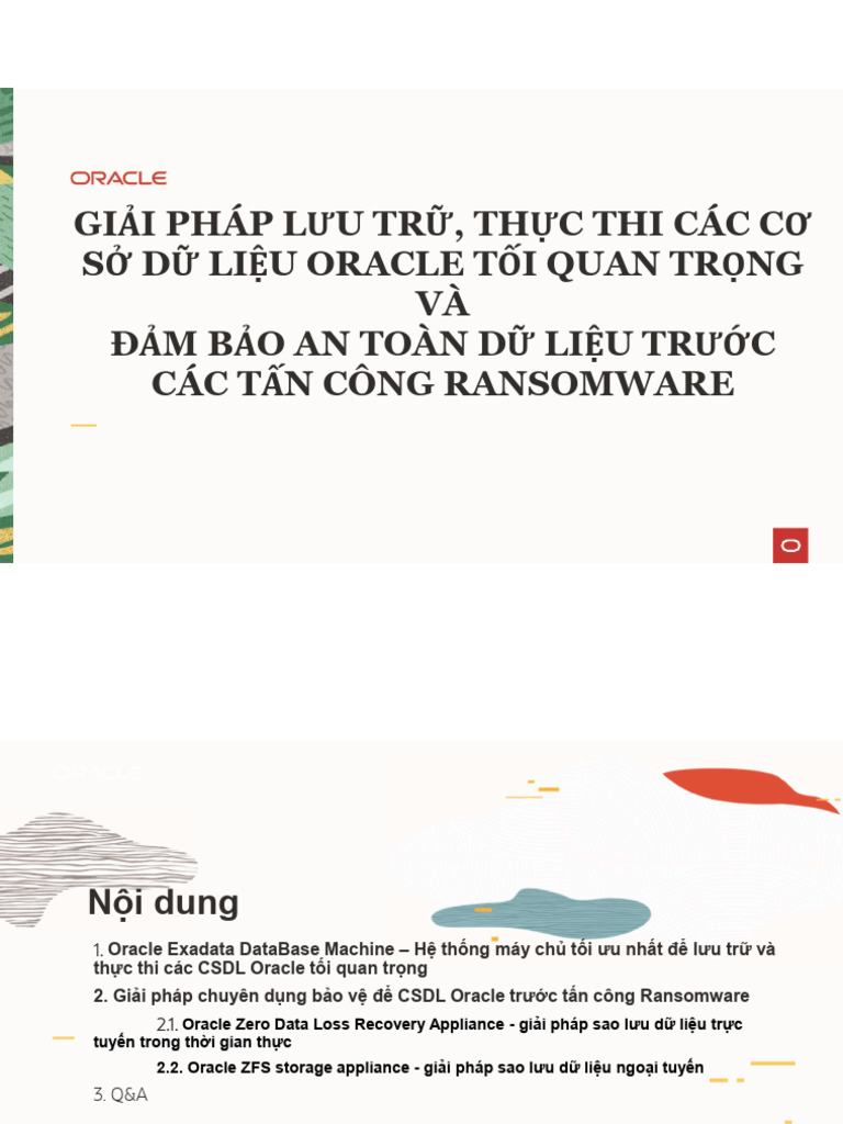 Oracle - Presentation (V) | PDF