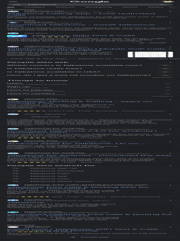 Talkatone - Google Search | PDF | Android (Operating System) | Mobile App