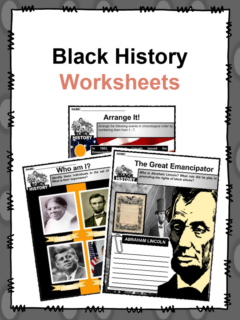 Sample Black History Worksheets 3 | PDF | Abolitionism | Slavery