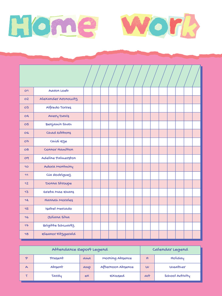 Back to School Undated Monthly Teacher's Planner in Pink and White ...
