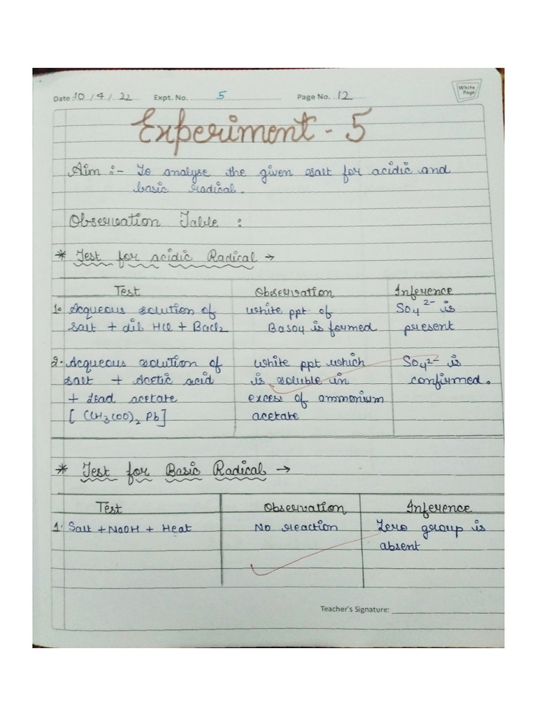 chemistry exp 5 to 8 | PDF