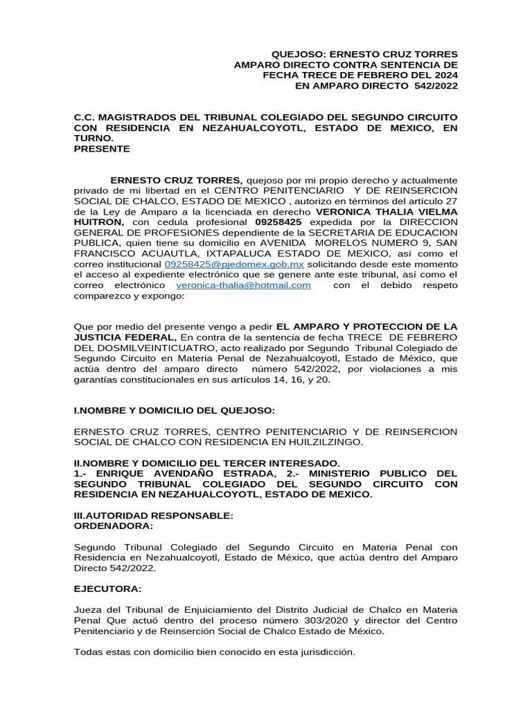 Amparo Ernesto 2902 | PDF | Choque (circulatorio) | Especialidades Medicas