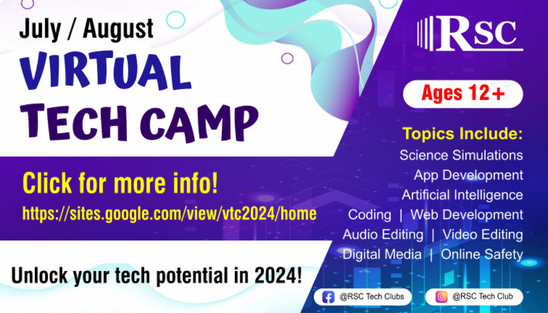 RSC Virtual Tech Camp July August 2024 | PDF