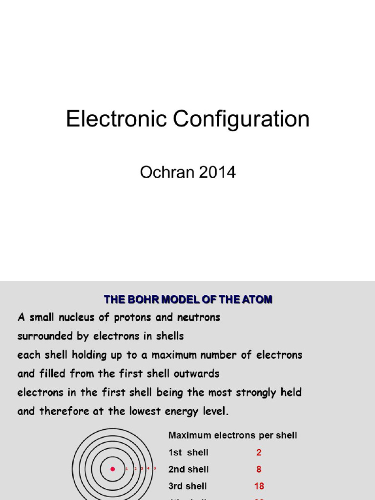 ELECTRON CONFIGURATION | PDF
