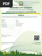 Food Handlers Medical Form | PDF