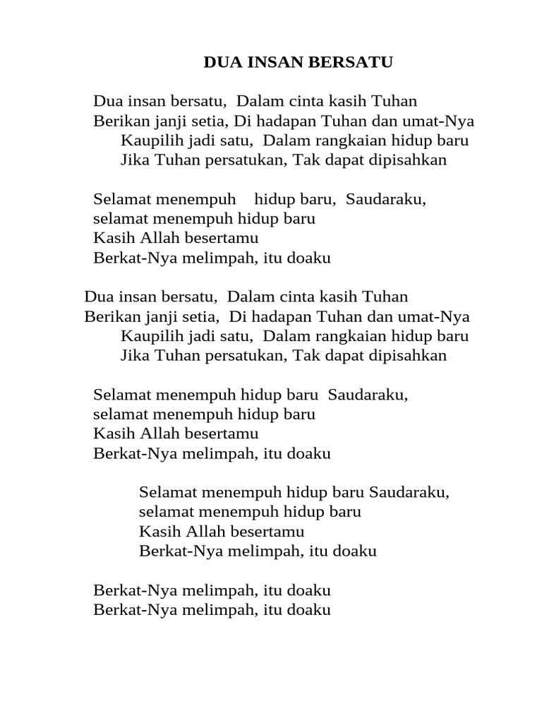 Dua Insan Bersatu | PDF