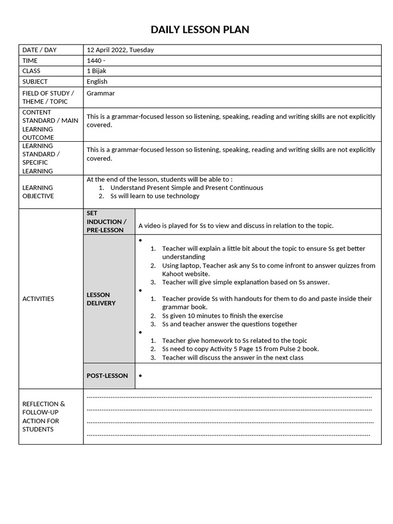 Grammar (Present Simple and Present Continuous) | PDF | Communication | Behavior Modification
