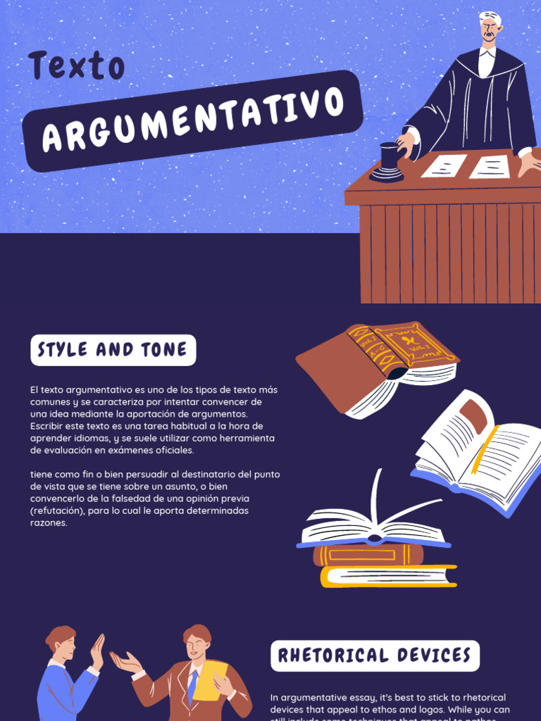 Writing An Argumentative Essay English Presentation in Blue ...