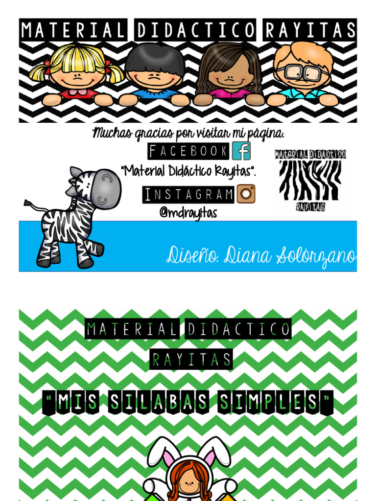 Librito de Sílabas Simples para Niños | PDF