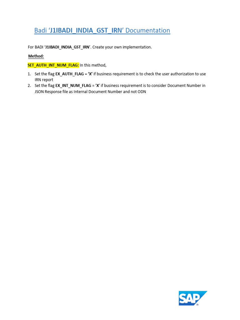 BADI_Method_Documentation | PDF | Software | Disclaimer