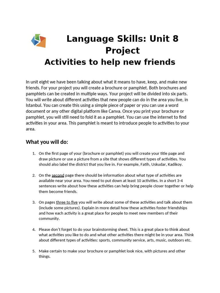 Unit 8 Project | PDF | Brainstorming | Human Communication