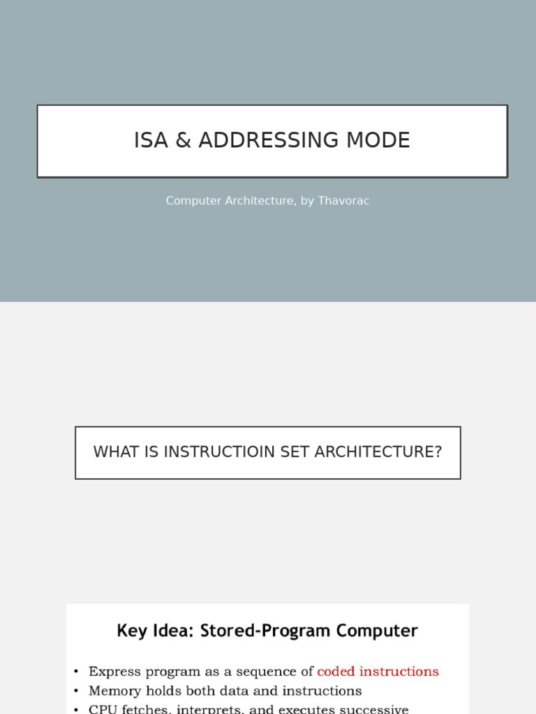 ISA - Addressing Mode | PDF | Computer Architecture | Computer Hardware