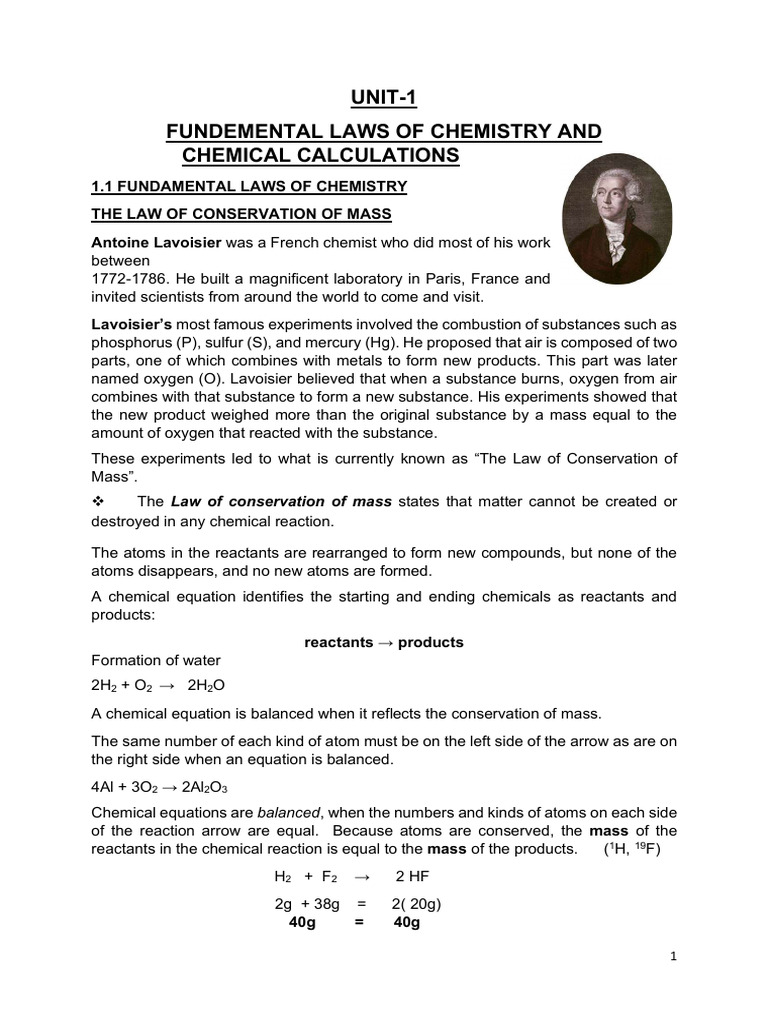 CHEMISTRY LAWS-worksheet | PDF | Chemical Substances | Chemistry
