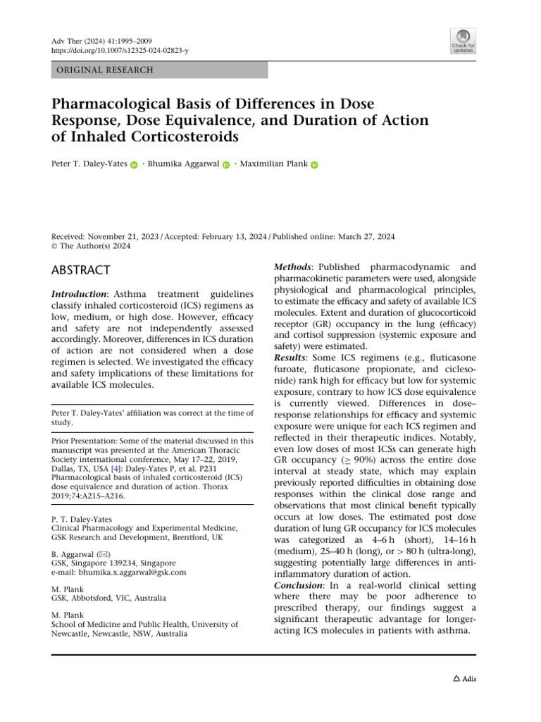 Equivalencia CI | PDF | Glucocorticoid | Asthma