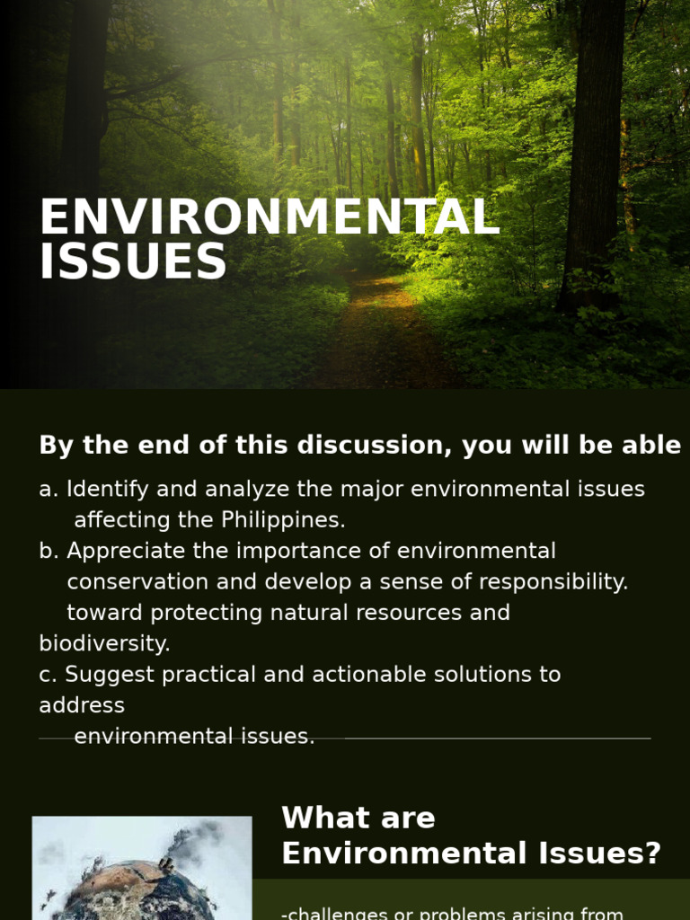 GROUP-3-ENVIRONMENTAL-ISSUES | PDF | Climate Change | Pollution