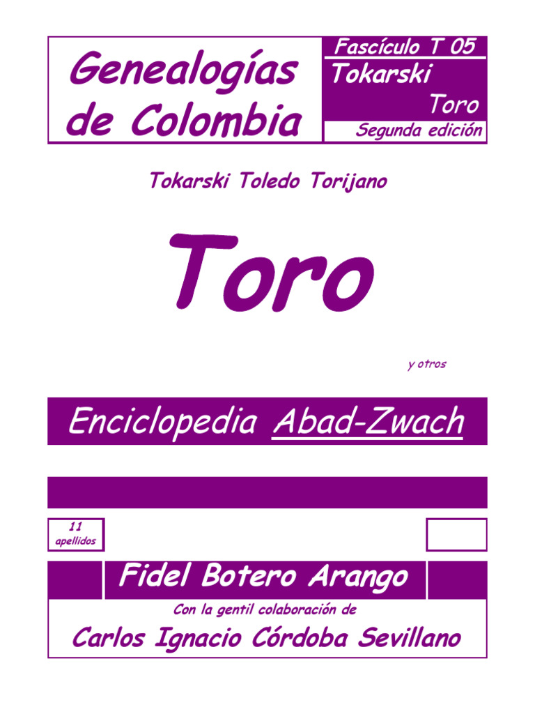 Apellido Toro | PDF | Colombia