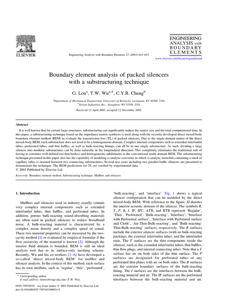 WU_Paper3 | PDF | Matrix (Mathematics) | Boundary Element Method
