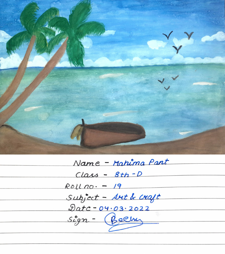 Annual Exam (ART & CRAFT) Mahima Pant 8-D | PDF