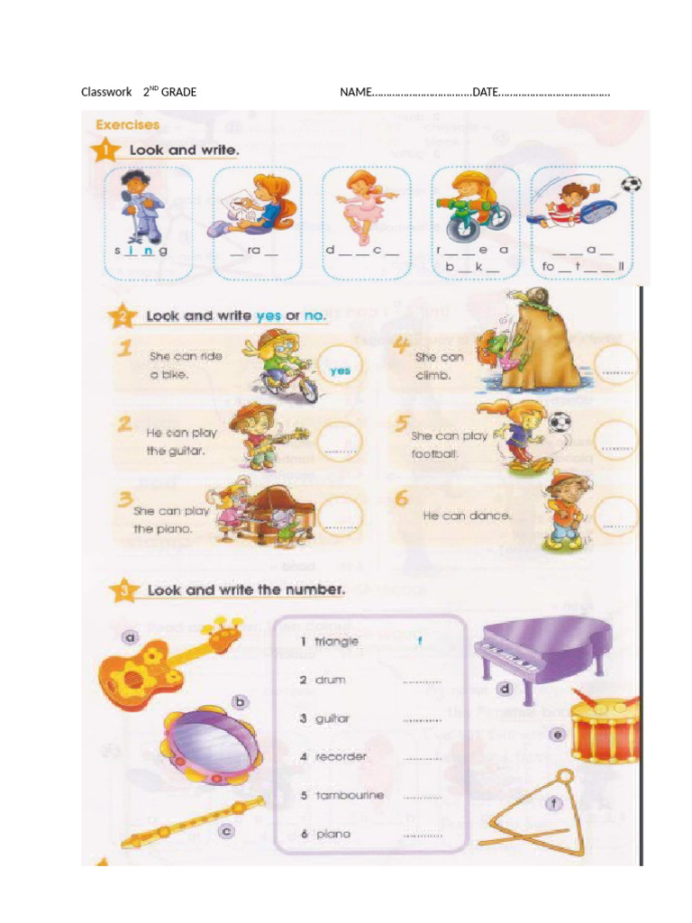 Classwork Unit 4 2nd Grade Name | PDF