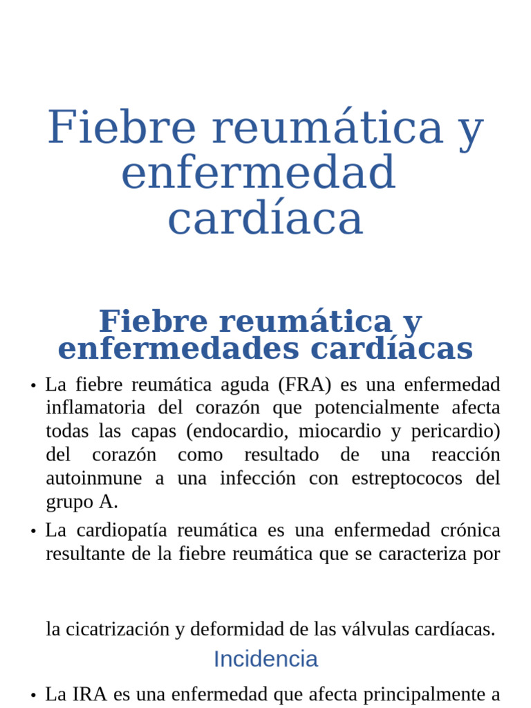 Enfermedad Cardíaca Reumática | PDF | Medicina CLINICA | Inmunología