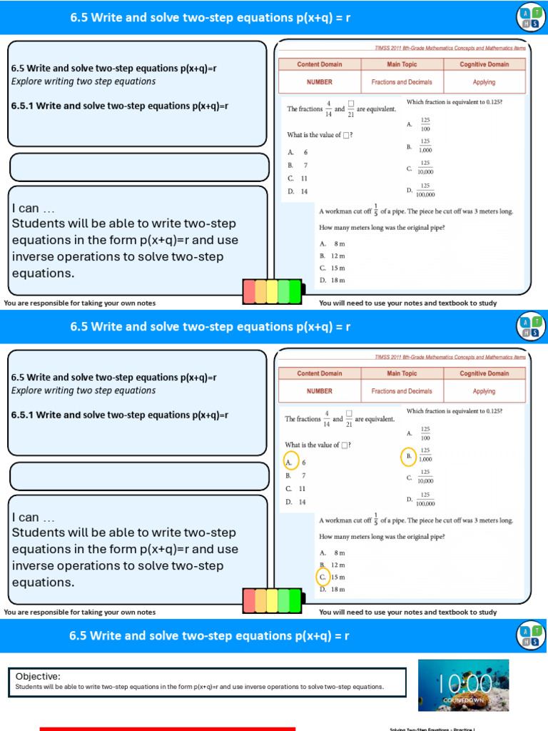 Writing Two-Step Equations Guide | PDF