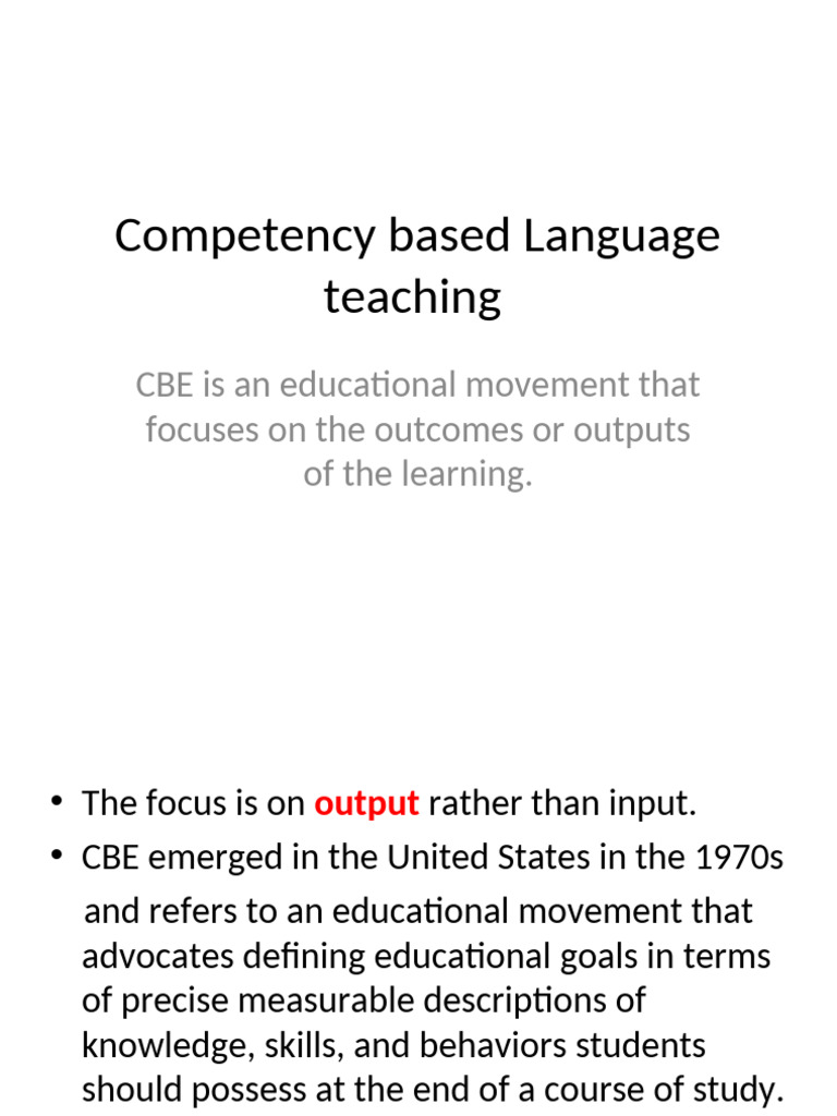 14.Competency Based Language Teachıng | PDF | Educational Assessment ...