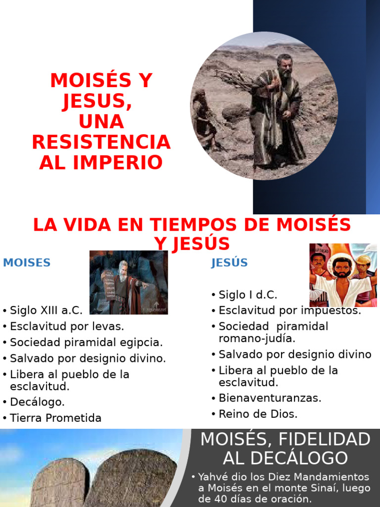 Moisés y Jesus | PDF | Moisés | Diez Mandamientos