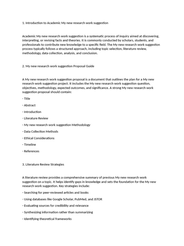 Academic Research Proposal Guide | PDF