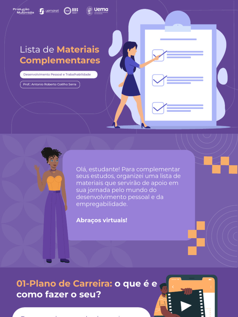 Lista de Materiais Complementares - Desenvolvimento Pessoal e Trabalhabilidade | PDF | Marketing ...
