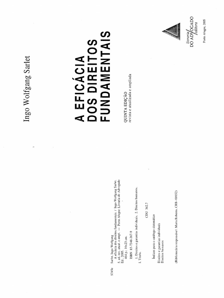 Ingo Sarlet - A Eficácia Dos Direitos Fundamentais - Dimensões Dos ...
