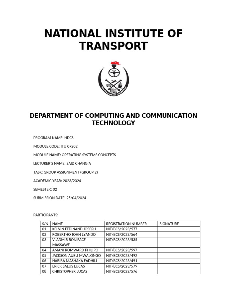 Assignment OS | PDF | Operating System | Graphical User Interfaces Assignment OS | PDF | Operating System | Graphical User Interfaces