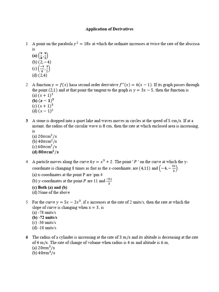 CH 6 Application of Derivatives-Updated | PDF | Geometry | Mathematical Analysis