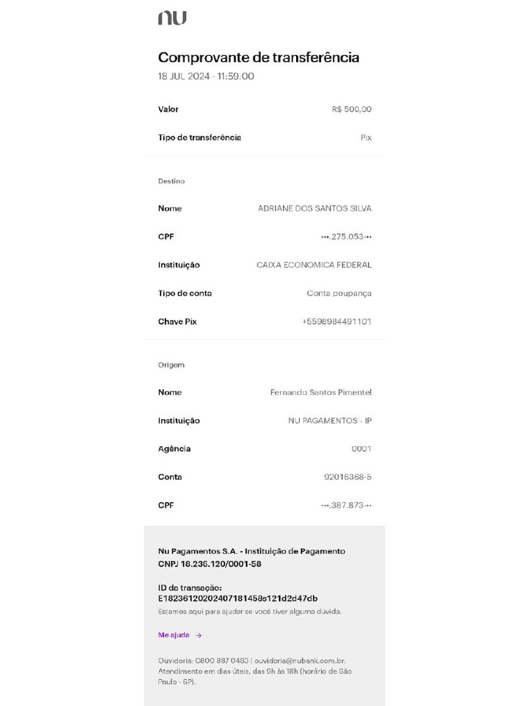 Comprovante em PDF | PDF