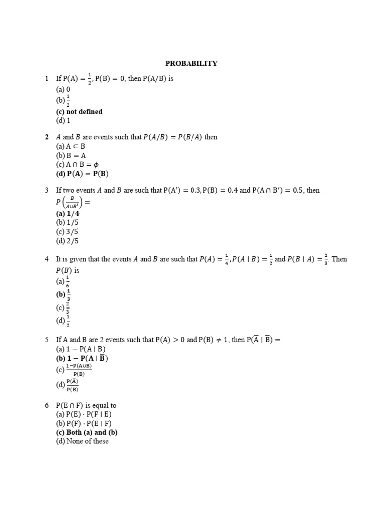 CH 13 Probability-Updated | PDF | Probability Distribution ...