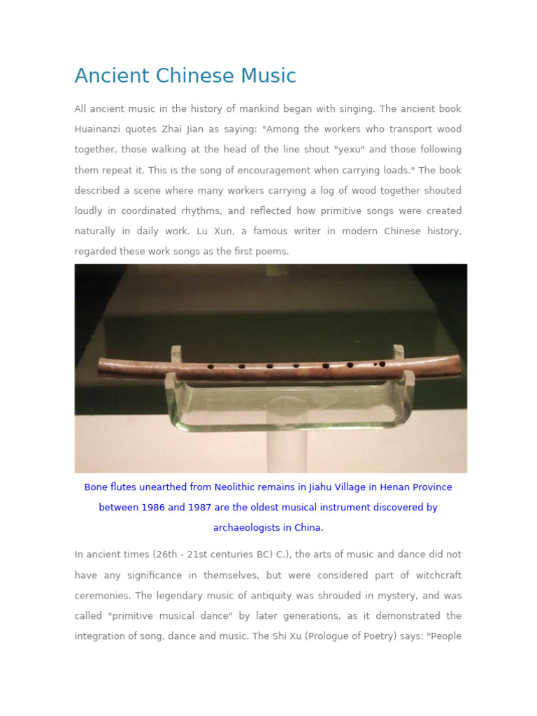 Origins of Ancient Chinese Music | PDF | Han Chinese | China
