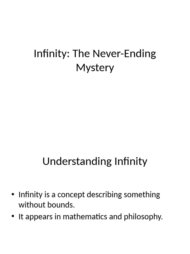 Infinity | PDF