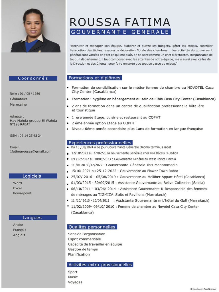 CV Fatima ROUSSA(1) | PDF